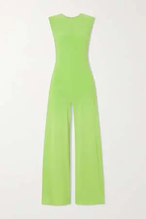Norma Kamali Stretch-Jersey Jumpsuit Green