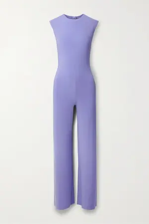 Norma Kamali Stretch-Jersey Jumpsuit Purple