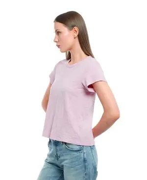 WILT CLOTHING Shrunken Crewneck T-shirt - Mauve Mist