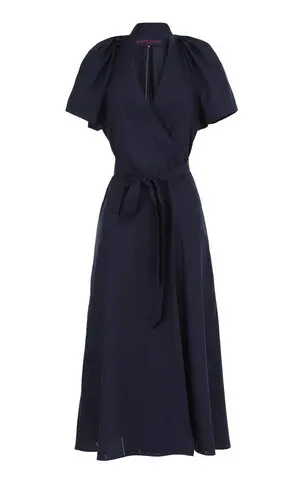 Martin Grant Belted Cotton Wrap Dress