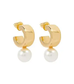 Simone Rocha Hoop Earrings With Faux Pearls