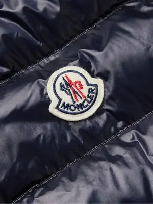 Moncler Slim-fit Logo-appliquéd Quilted Shell Down Gilet - Blue