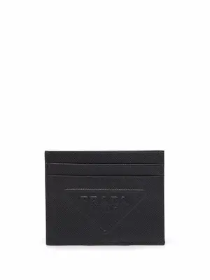 Prada Saffiano Leather Card Holder - Black