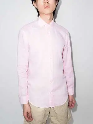 Frescobol Carioca Antonio Linen Shirt - Pink