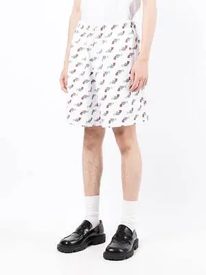 DUOLTD Graphic-print Denim Shorts