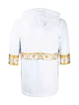 Versace Barocco-trim Hooded Bath Robe