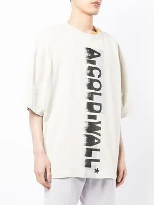 A-COLD-WALL* Blurred Logo-print T-shirt - Neutrals