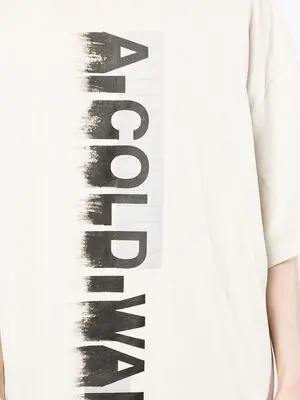 A-COLD-WALL* Blurred Logo-print T-shirt - Neutrals