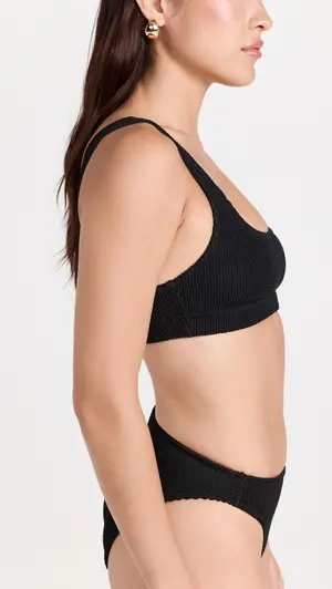 Good American Always Fits Scoop Bikini Top - Black001