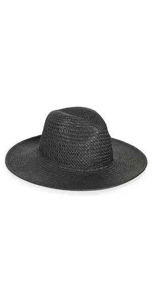 Hat Attack Vented Packable Straw Hat - Black