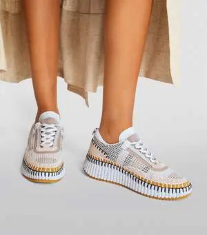 Chloé Nama Runner Sneakers - Beige