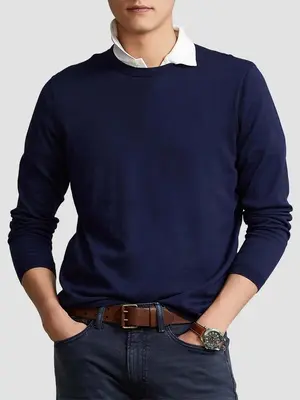 Polo Ralph Lauren Cotton Crewneck Sweater - Blue