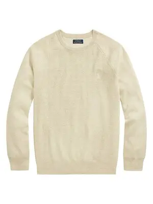 Polo Ralph Lauren Cotton Crewneck Sweater Tallow Yellow