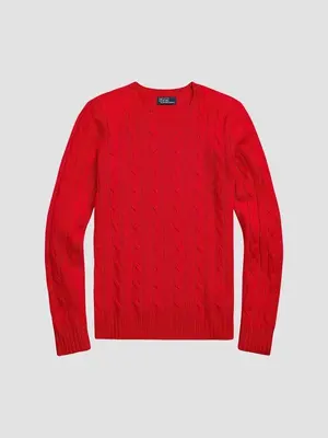 Polo Ralph Lauren Julianna Cable-knit Cashmere Sweater - Red