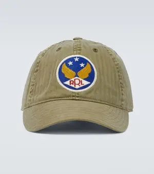 Ralph Lauren RRL Embroidered Cotton Cap Green