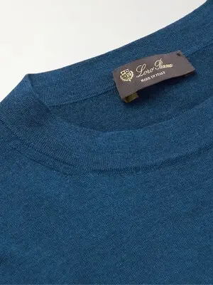 Loro Piana Cashmere And Silk-blend Sweater - Blue