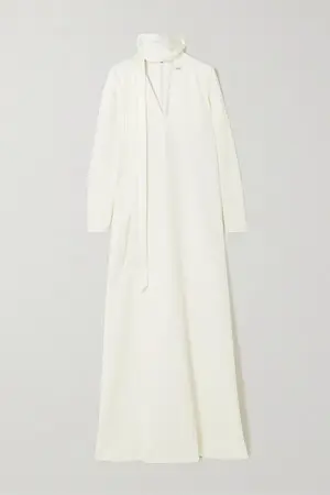 Safiyaa Aleah Crepe And Silk-blend Satin Gown