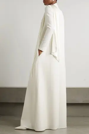 Safiyaa Aleah Crepe And Silk-blend Satin Gown