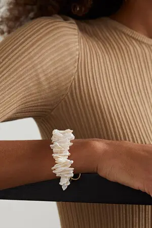 Cult Gaia Aliza Gold-tone Pearl Bracelet