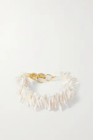 Cult Gaia Aliza Gold-tone Pearl Bracelet