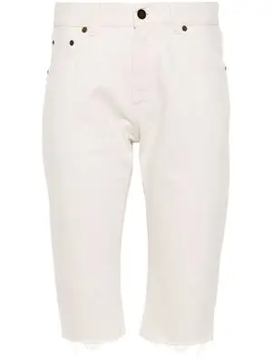 Saint Laurent Denim Shorts - White