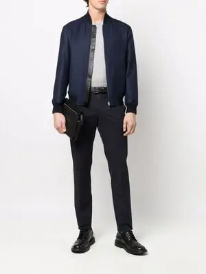 Incotex Tailored-cut Cotton Trousers - Blue