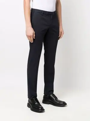 Incotex Tailored-cut Cotton Trousers - Blue