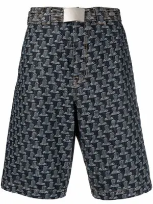 LANVIN Geometric-print Bermuda Shorts