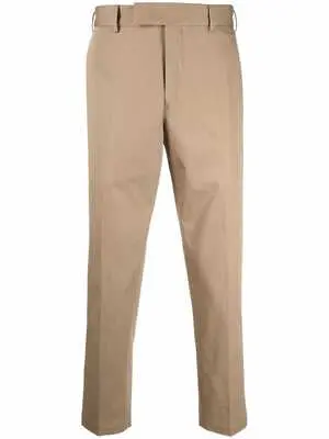 PT TORINO Cropped Tapered Chinos - Brown