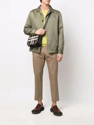 PT TORINO Cropped Tapered Chinos - Brown