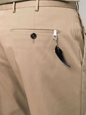 PT TORINO Cropped Tapered Chinos - Brown