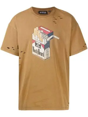 MOSTLY HEARD RARELY SEEN Graphic-print Cotton T-shirt - Brown