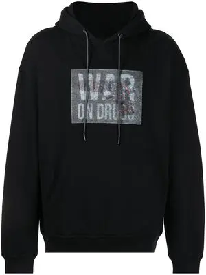 MOSTLY HEARD RARELY SEEN Graphic-print Jersey Hoodie - Black