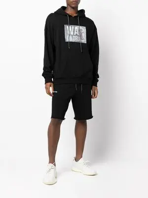 MOSTLY HEARD RARELY SEEN Graphic-print Jersey Hoodie - Black