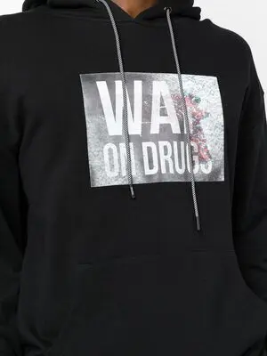 MOSTLY HEARD RARELY SEEN Graphic-print Jersey Hoodie - Black
