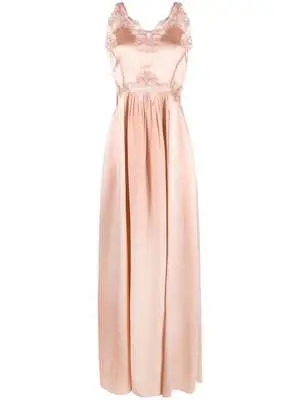Alberta Ferretti Layered Silk Maxi Dress