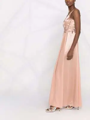 Alberta Ferretti Layered Silk Maxi Dress
