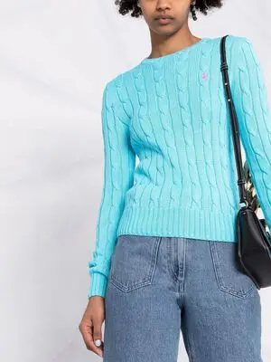 Polo Ralph Lauren Cable Knit Jumper - Blue