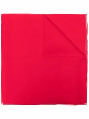Alberta Ferretti Lightweight Long Silk Scarf - Red