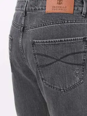 Brunello Cucinelli Straight-leg Ankle-length Jeans - Grey