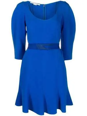 Stella McCartney Puff-sleeve Belted Dress