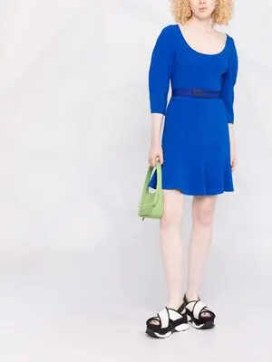 Stella McCartney Puff-sleeve Belted Dress