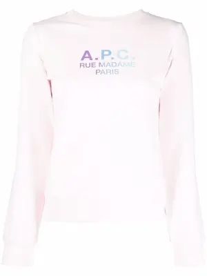 A.p.c. Rue Madame Paris Cotton Sweatshirt - Pink