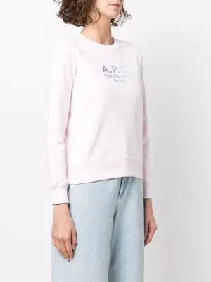 A.p.c. Rue Madame Paris Cotton Sweatshirt - Pink