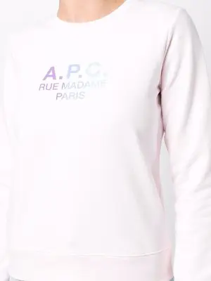 A.p.c. Rue Madame Paris Cotton Sweatshirt - Pink