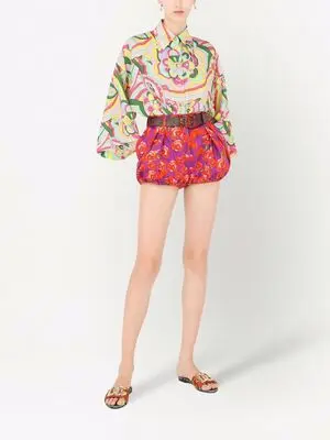 Dolce & Gabbana Abstract-print Silk Shirt