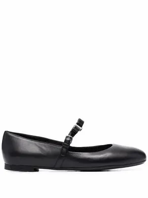 FERRAGAMO Lizz Leather Ballerina Shoes
