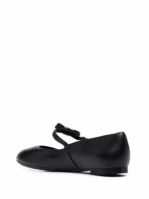 FERRAGAMO Lizz Leather Ballerina Shoes