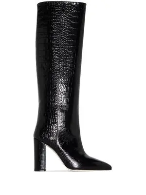 Paris Texas Crocodile-effect Knee-high Boots