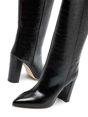 Paris Texas Crocodile-effect Knee-high Boots